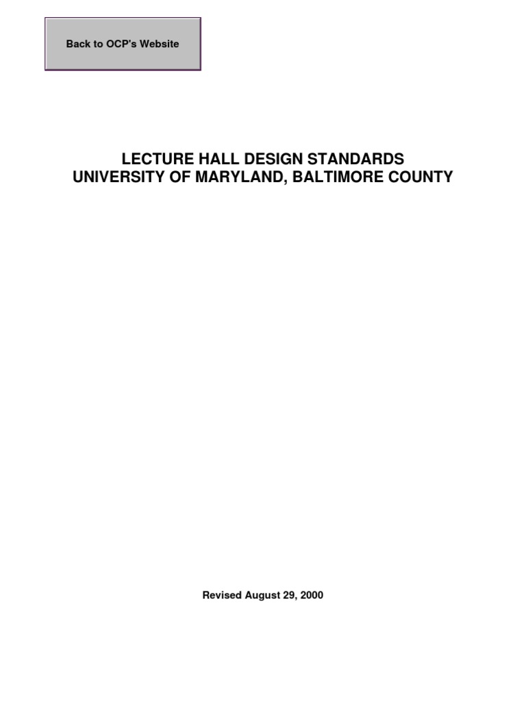 Lec Hall Standard | PDF | Hvac | Lighting