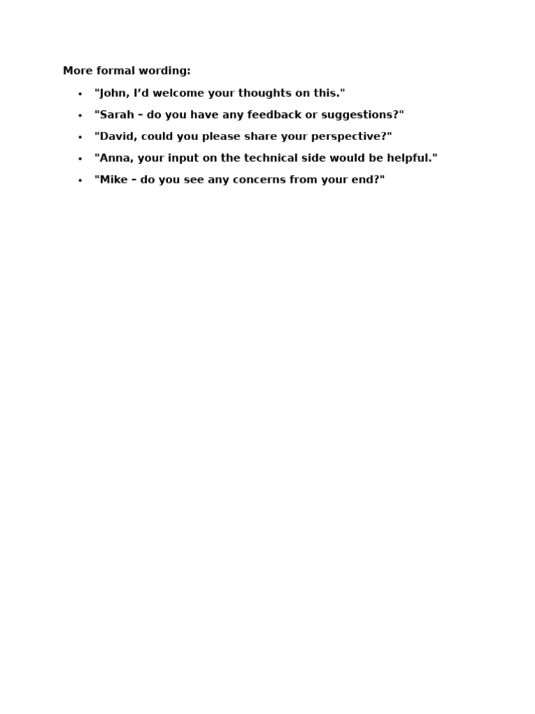 More Formal Wording | PDF