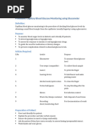 Glucometer Competency Checklist | PDF