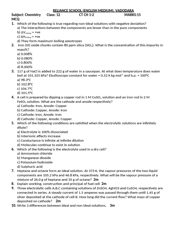 CH 1-2 Combine Test | PDF