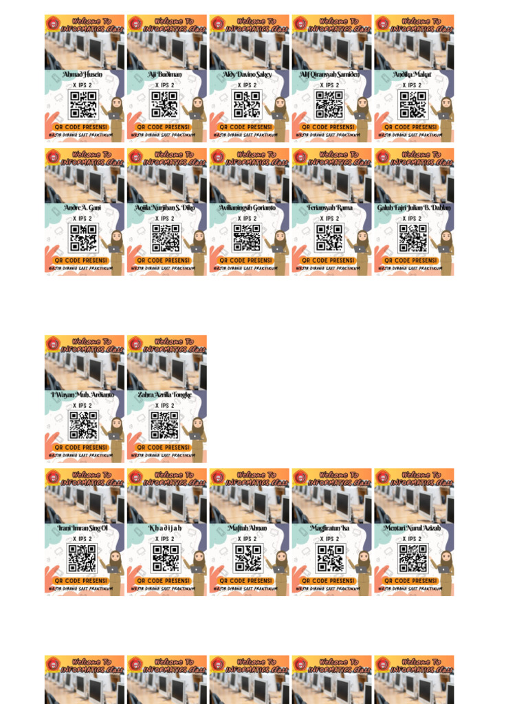 QR Code Presensi Ips 2 | PDF