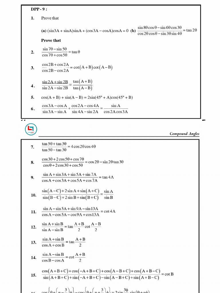 DPP-09 - Compound Angle | PDF
