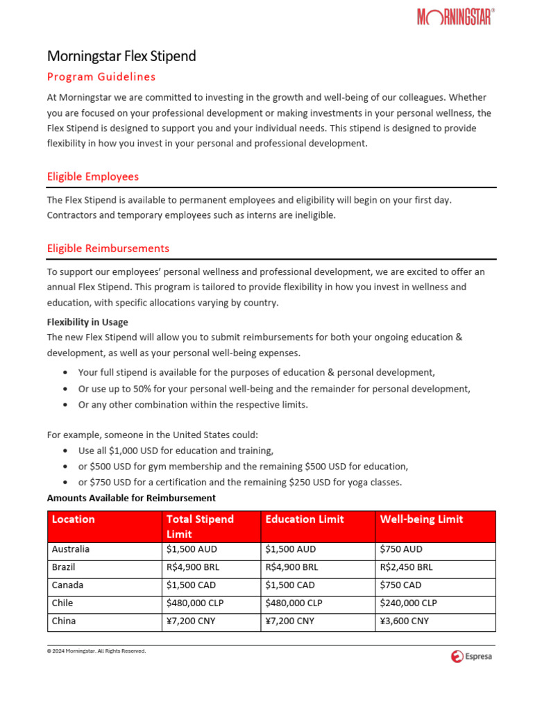 Flex Stipend Program Guidelines | PDF | Expense | Mobile App