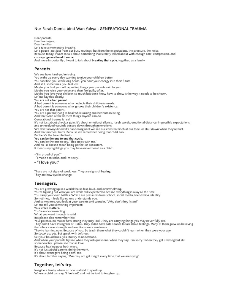 Nur Farah Damia Binti Wan Yahya PB | PDF