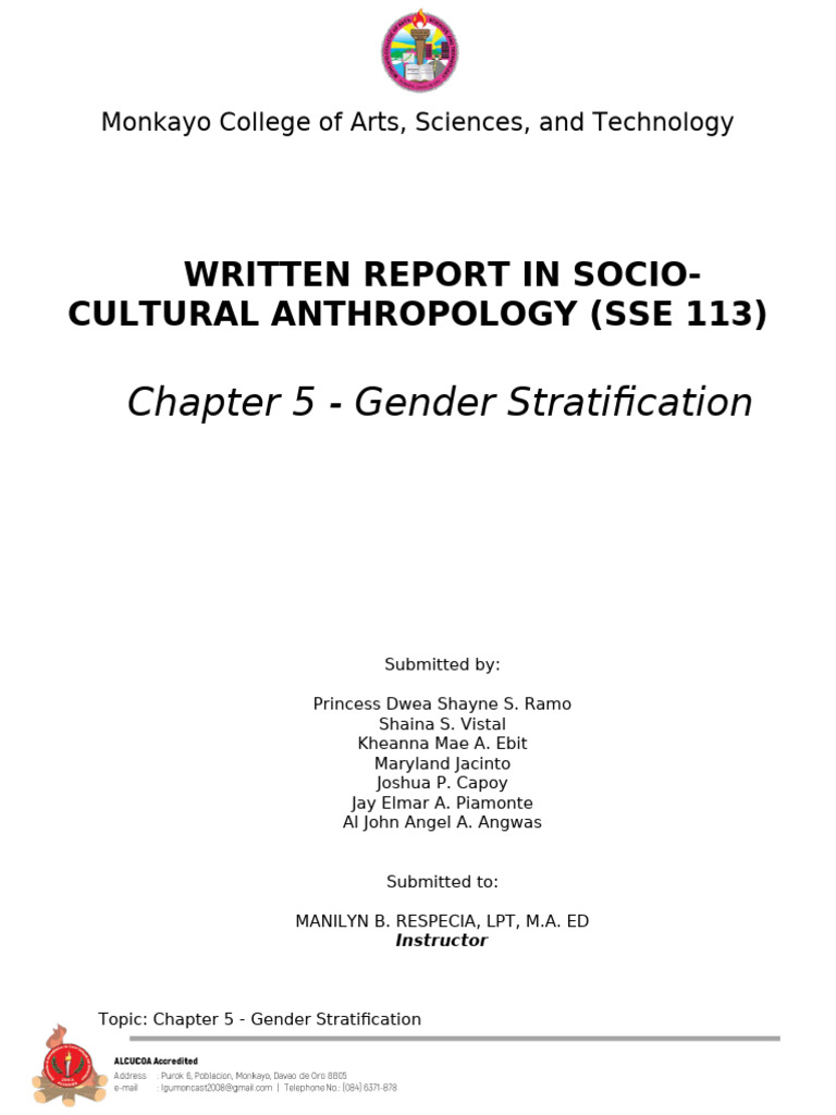 Gender Stratification and Its Impacts | PDF | Gender | Gender Studies