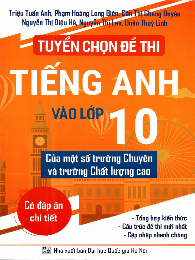 Tuyen Chon de Thi Tieng Anh Vao Lop 10 Cua Mot So Truong Chuyen Va Truong CLC | PDF