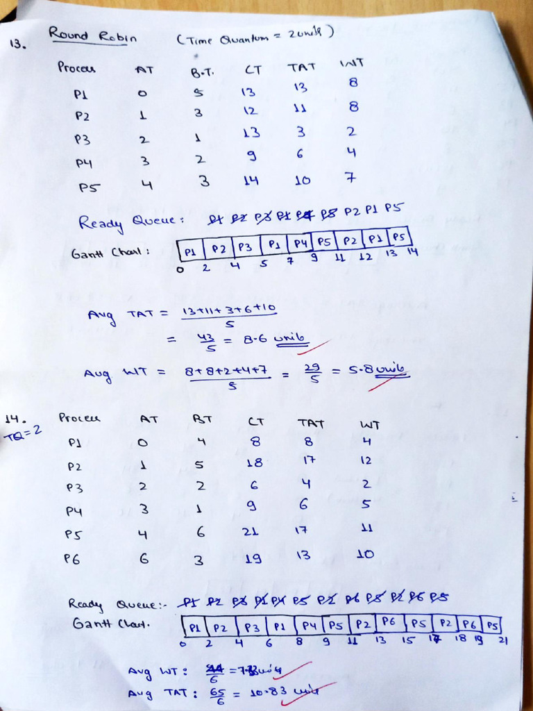Round-Robin Assignment Questions | PDF