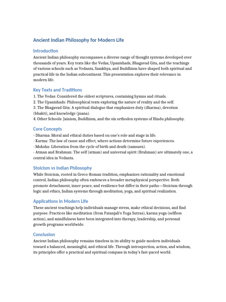 Ancient Indian Philosophy Detailed | PDF