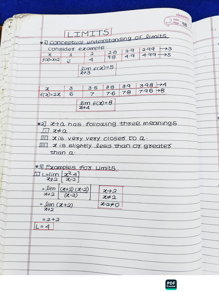 Limits Case Study by Prof Rakesh | PDF