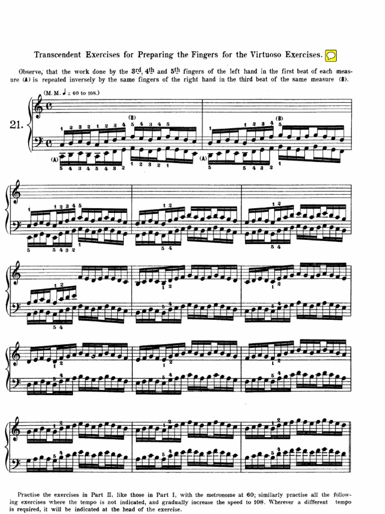 Finger Preparation Exercises for Virtuosity | PDF | Minor Scale ...