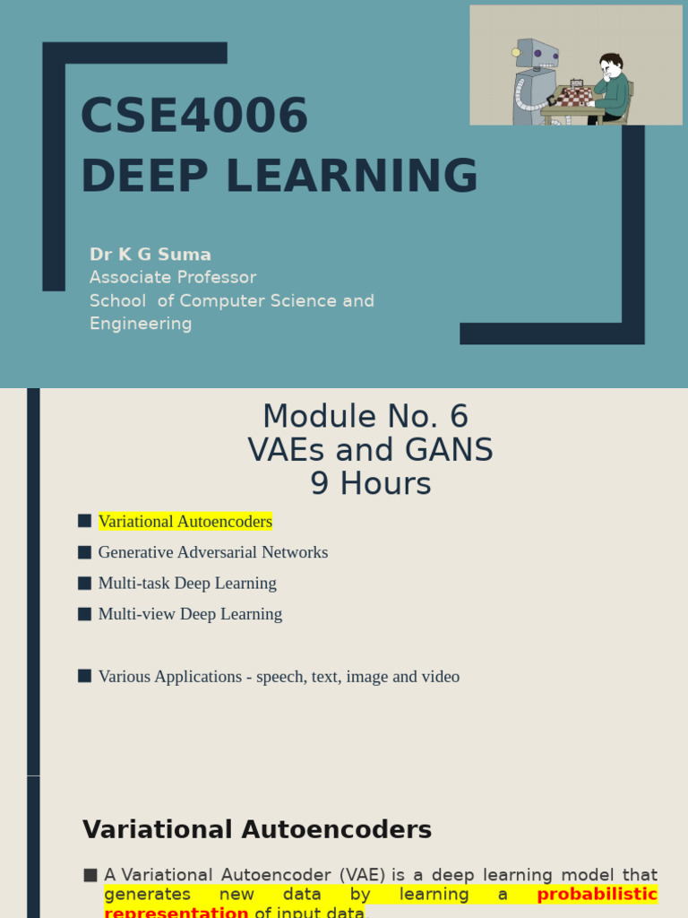 VAEs and GANs in Deep Learning | PDF | Computational Neuroscience | Algorithms