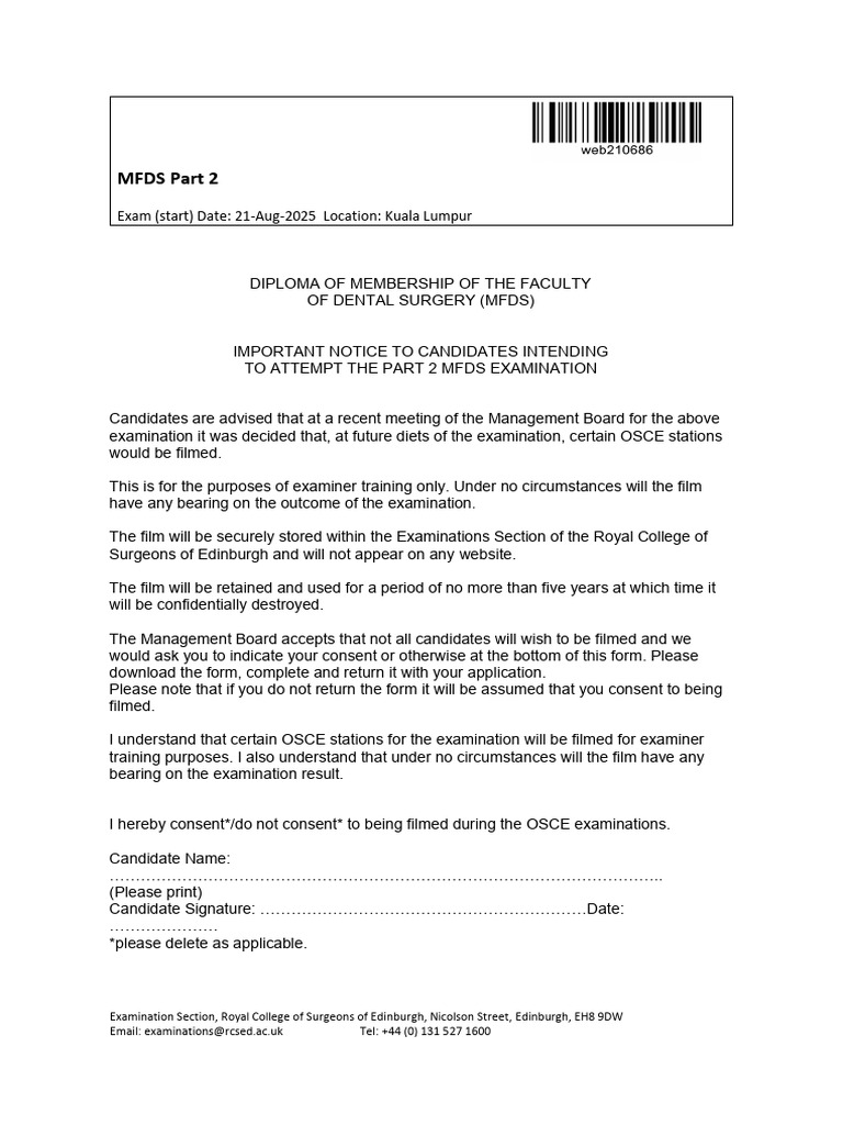 MFD S Part 2 Video Consent Form | PDF