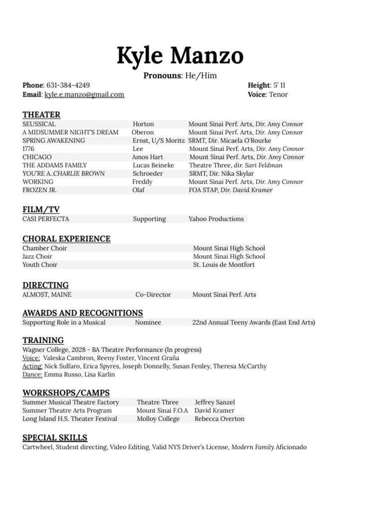 Kyle Manzo Resume | PDF