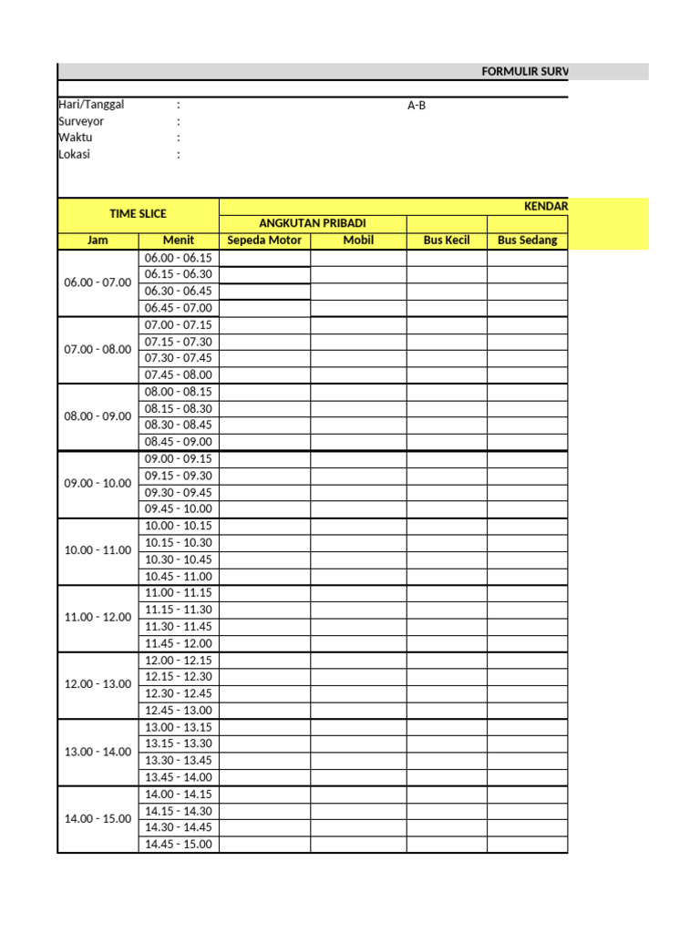 Form Survei TC Untag | PDF