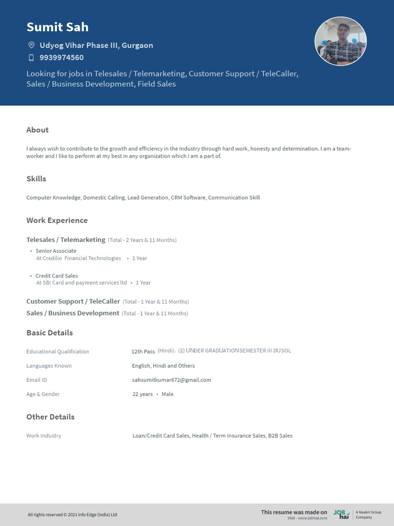 Sumit Sah: Udyog Vihar Phase III, Gurgaon 9939974560 | PDF