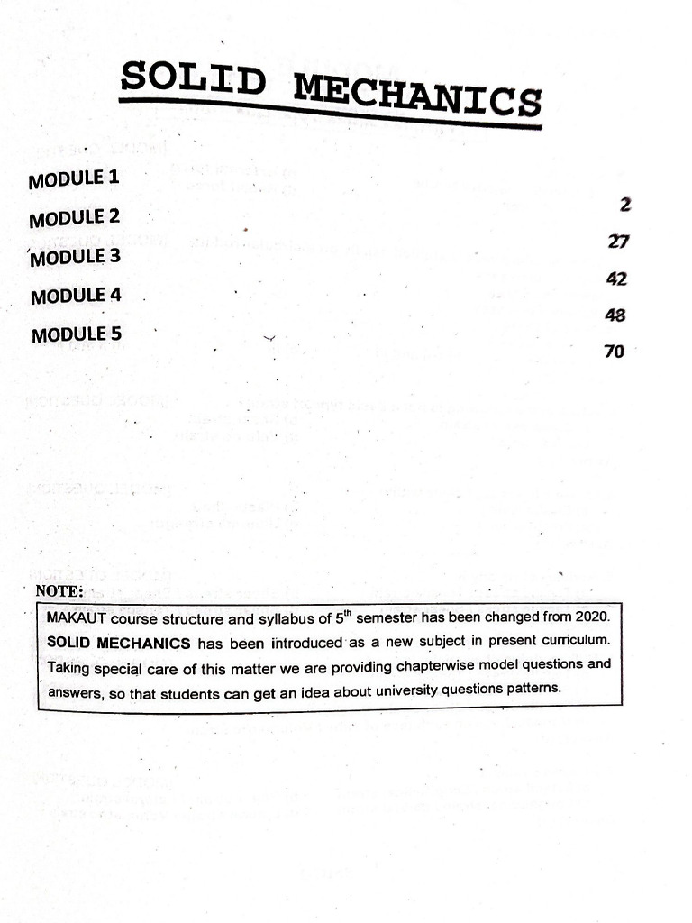 Solid Mechanics | PDF