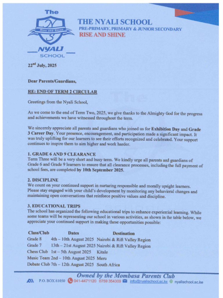 Circular End of Term 2 2025 Edited | PDF