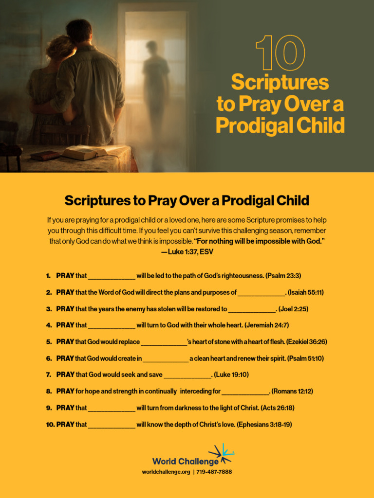 Scriptures for Praying for Prodigals | PDF