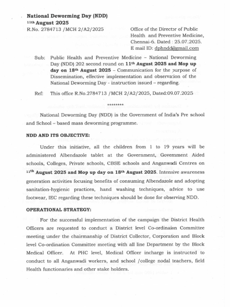 NDD 2025 August Guideline | PDF