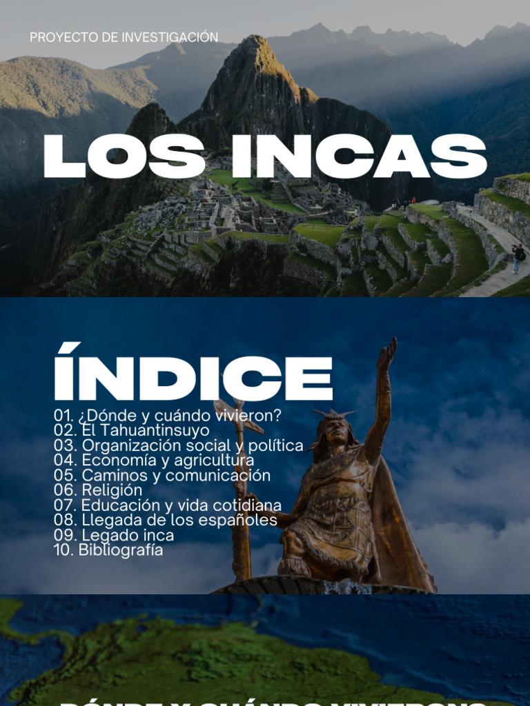 Presentación de Proyecto de Investigación de Los Incas Fotográfico Verde y Blanco | PDF ...