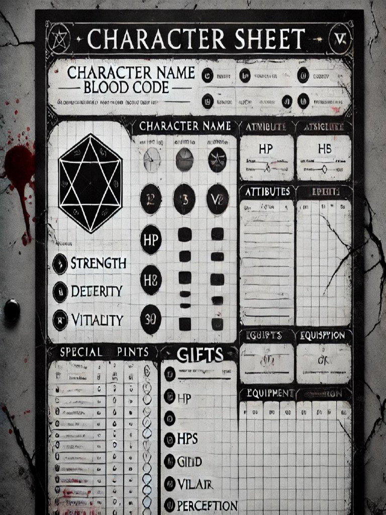 Character Sheet Code Vein | PDF