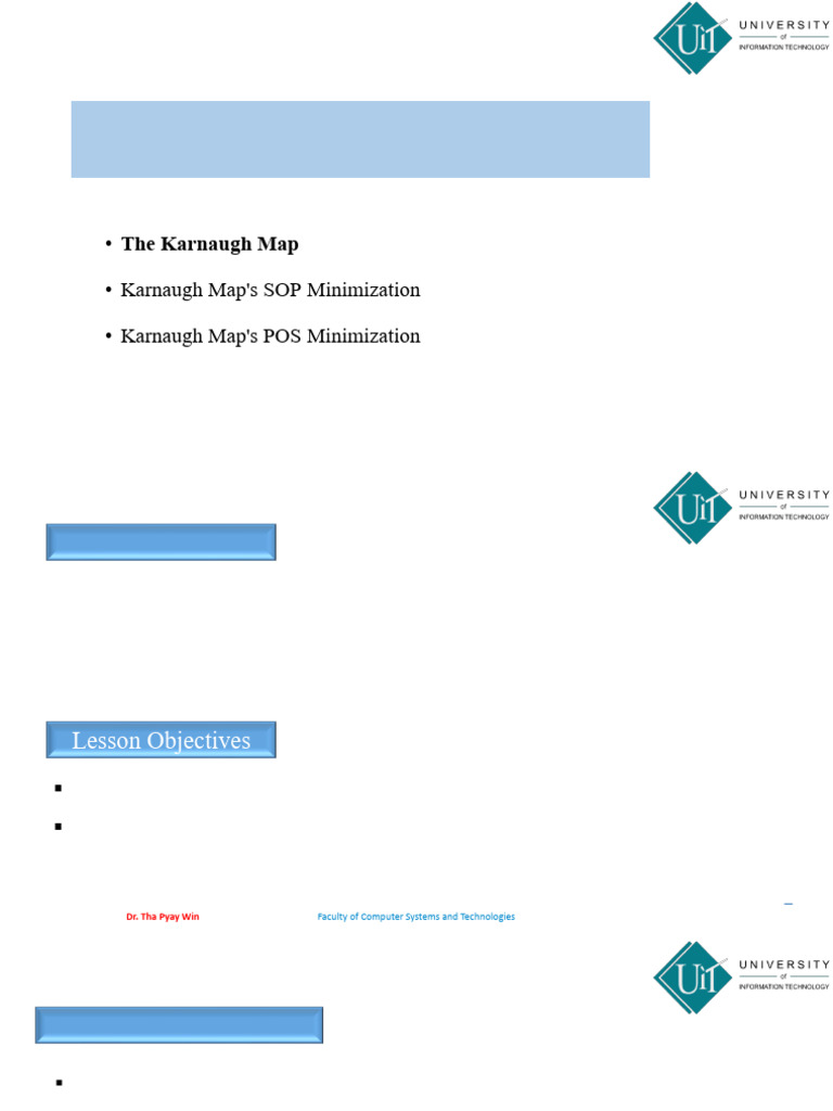 L5-1 The Karnaugh Map | PDF | Boolean Algebra | Teaching Mathematics