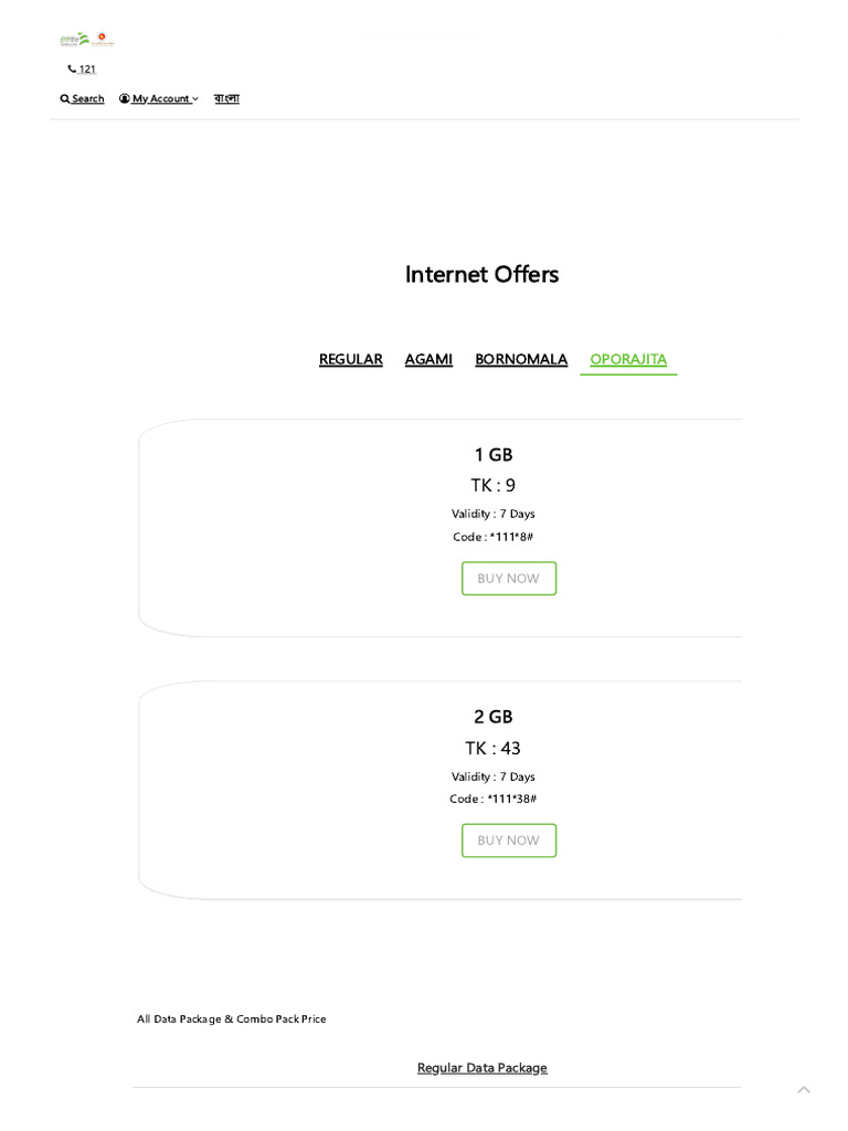 Teletalk Internet Offers Overview | PDF | Information And ...