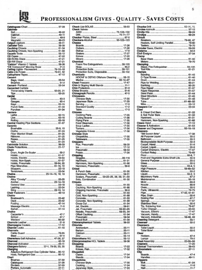 IMPA Marine Stores Guide 7th Edition 2018 11 | PDF | Pipe (Fluid ...