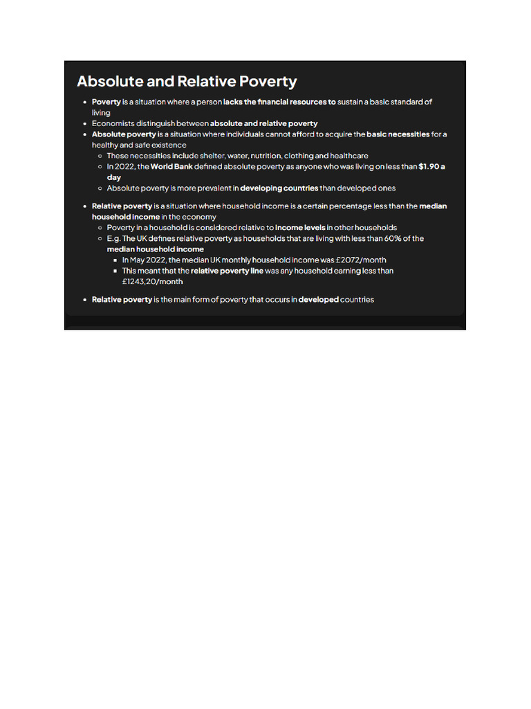 Poverty Notes | PDF