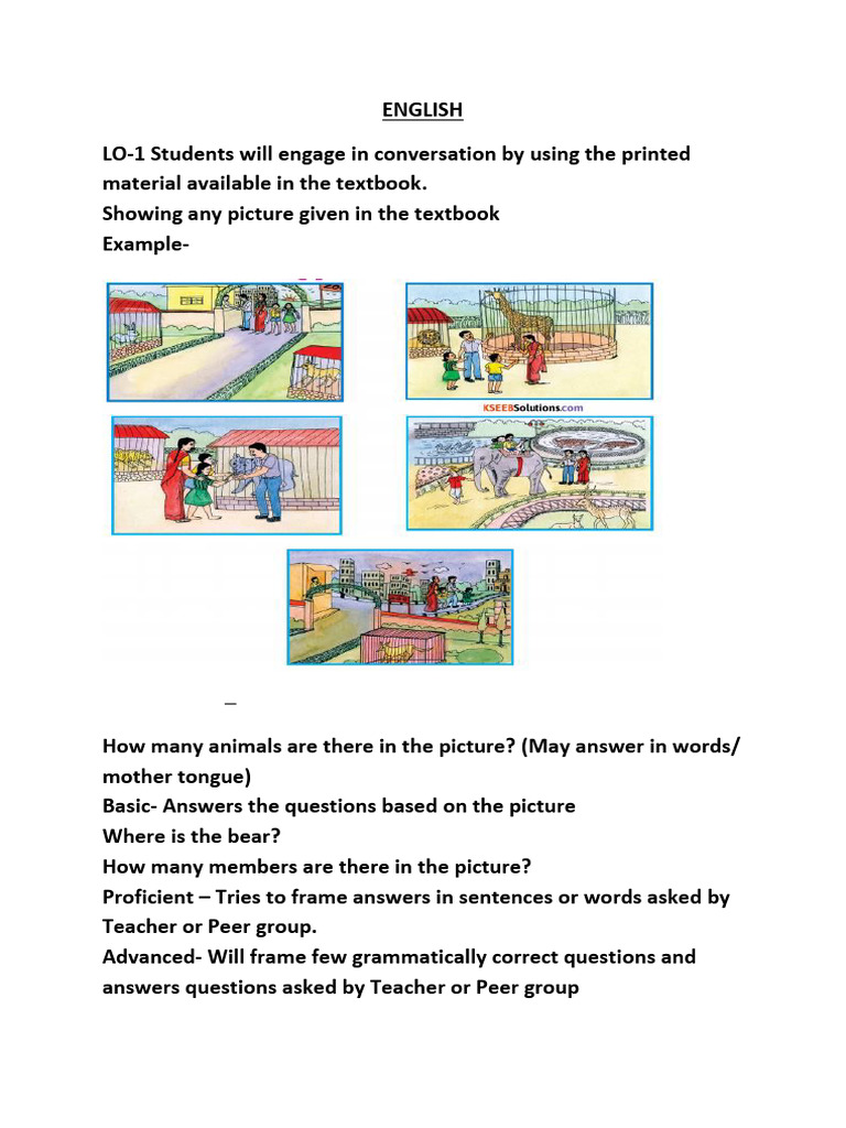 Grade 1 English Learning Outcomes | PDF | English Language | Word
