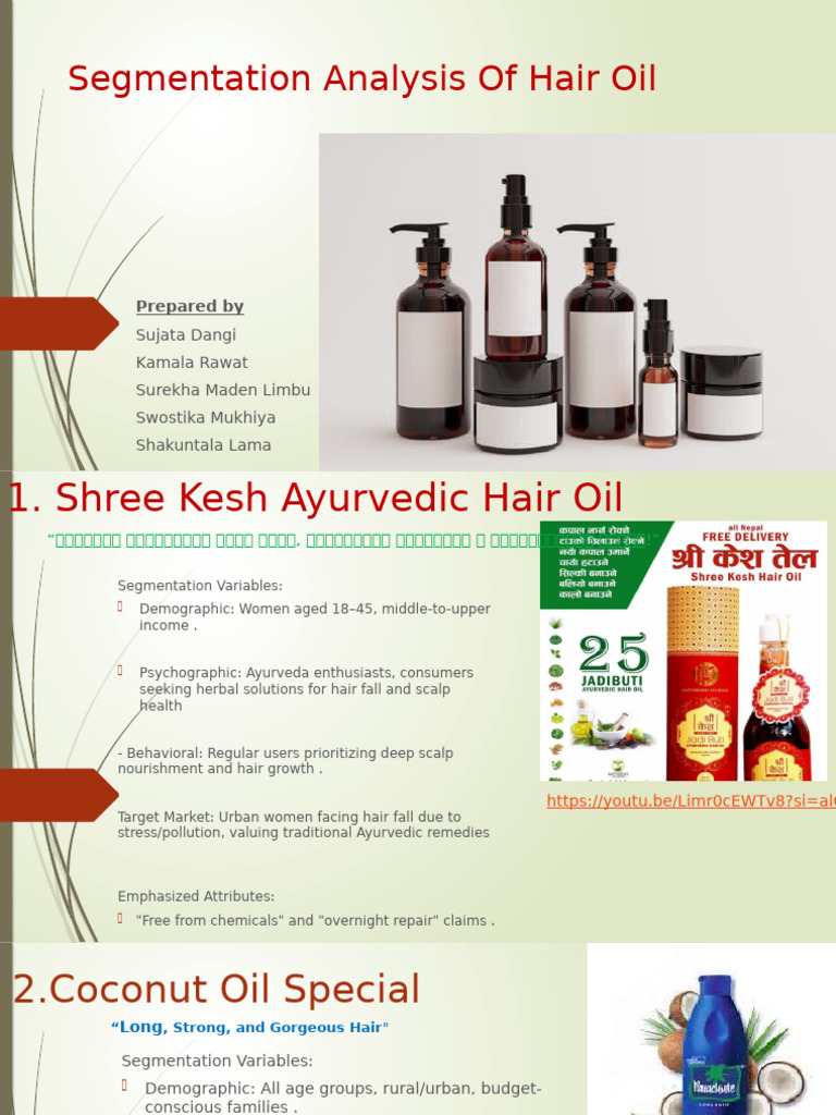 Segmentation Analysis of Hair Oil | PDF | Ayurveda | Market Segmentation