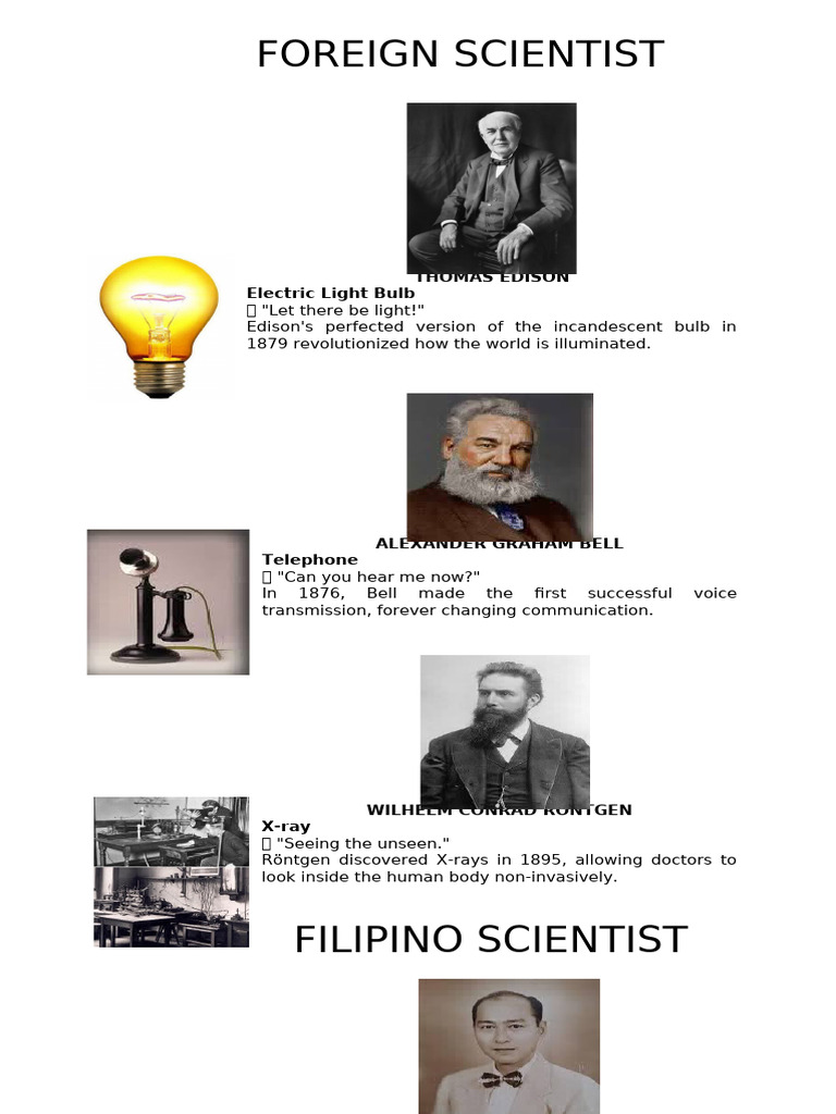 Filipino and Foreign Inventors' Impact | PDF