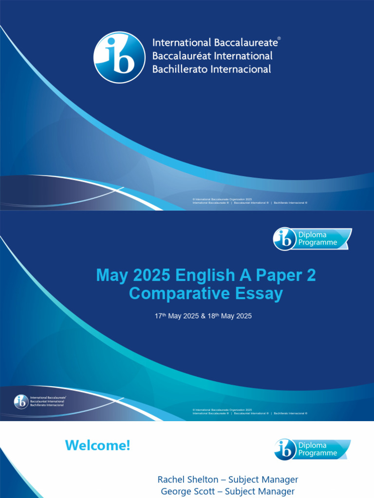 May 2025 English A Comp Essay Webinar | PDF | Qualifications | Student ...