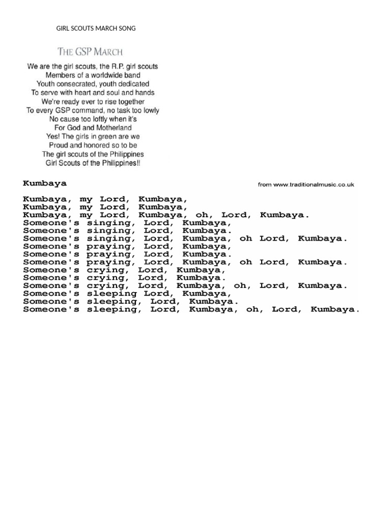 Girl Scouts March Song | PDF