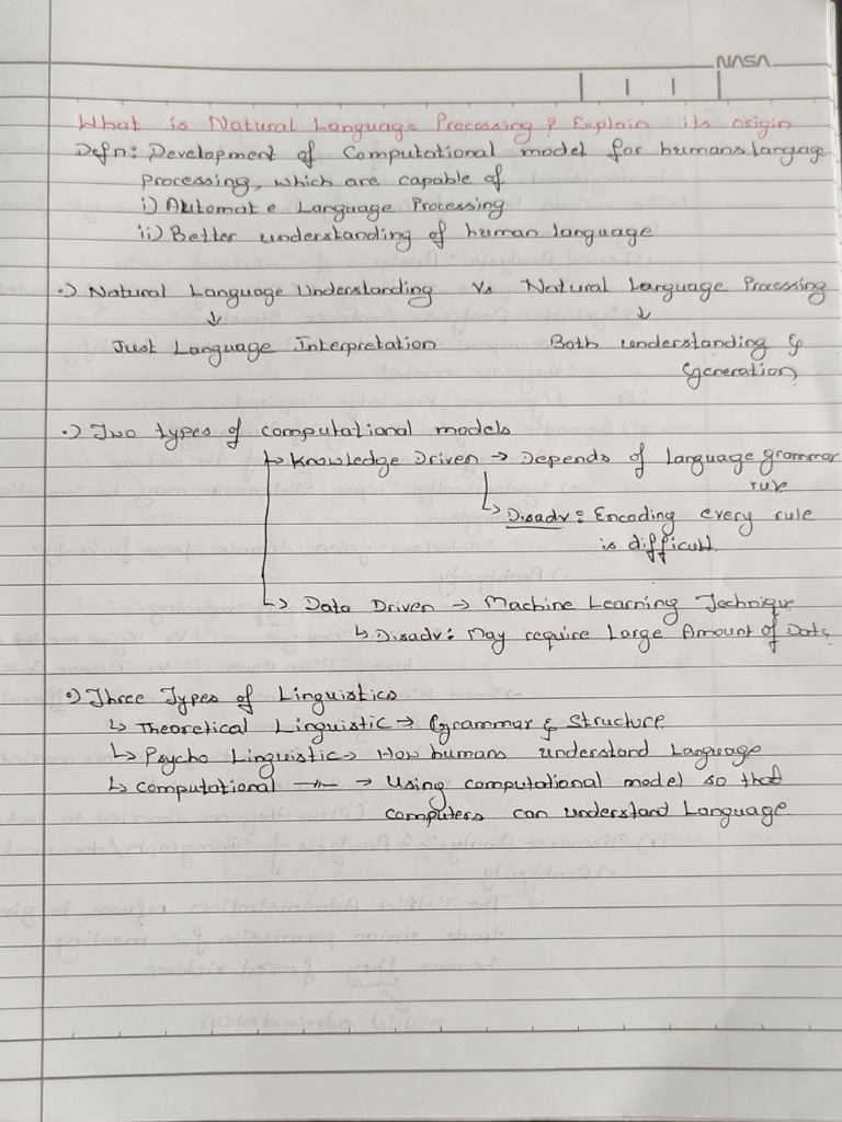 NLP Notes Upto Mod3 | PDF
