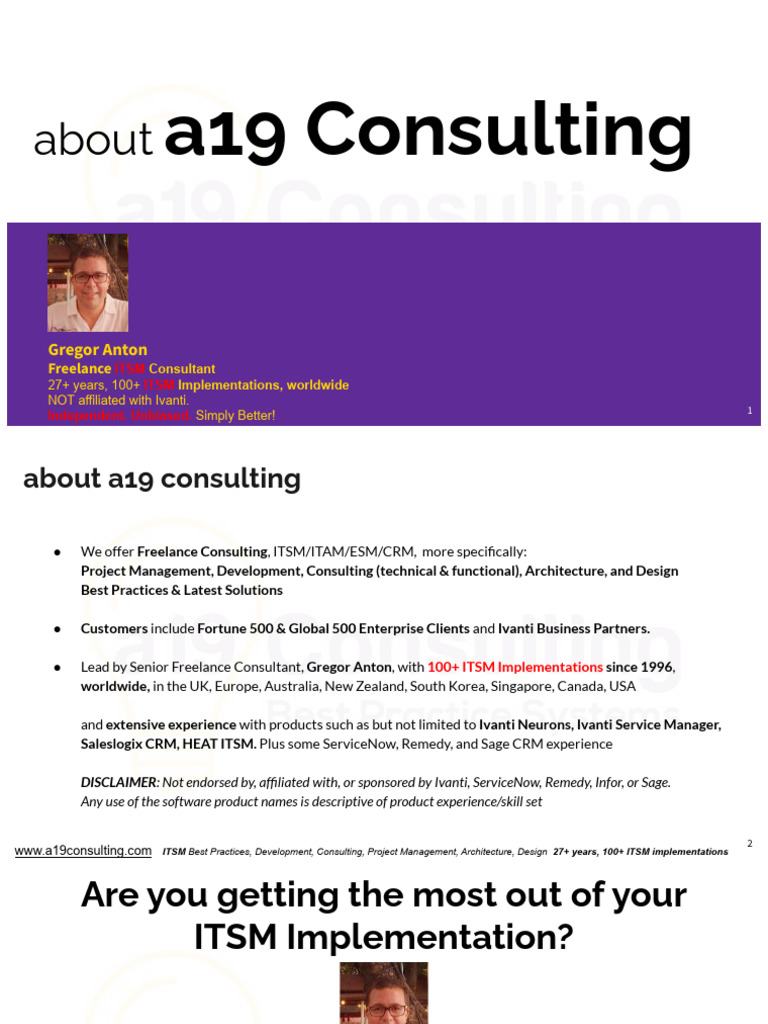 About A19 Consulting - ITSM Freelance Consultants - 100 ...