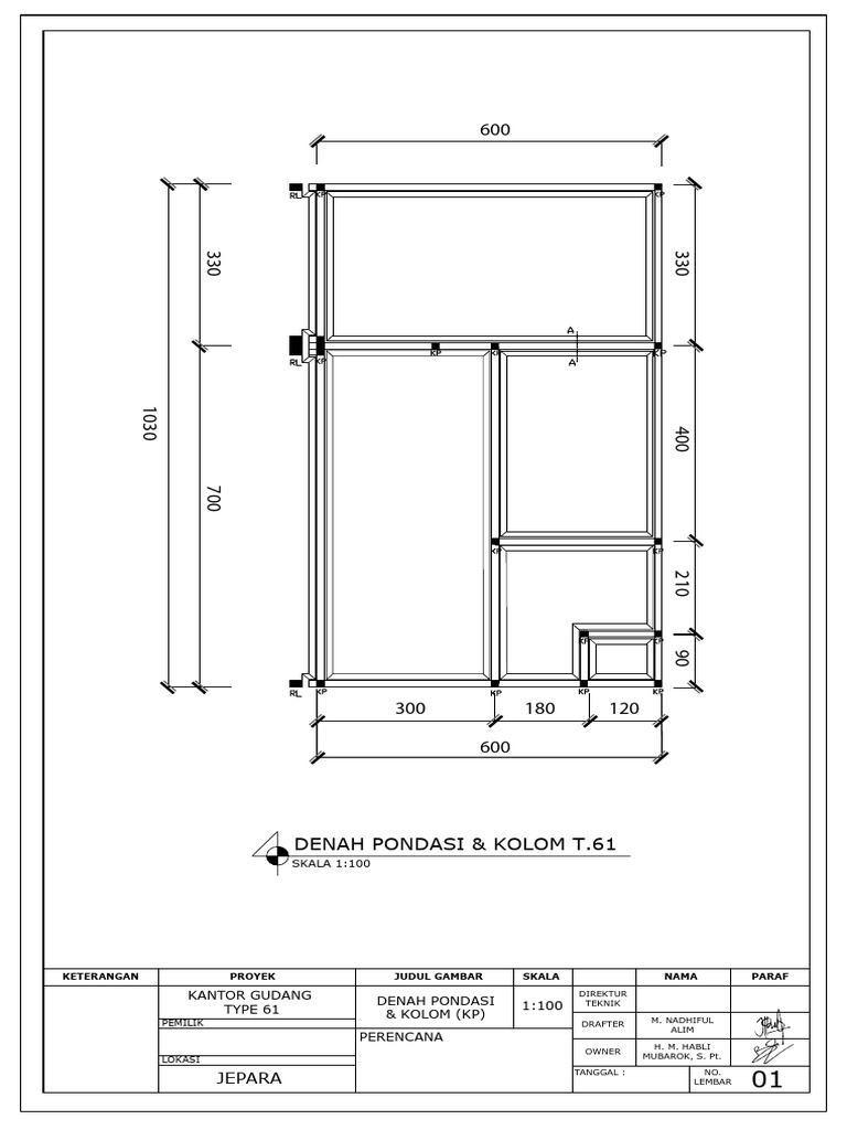 Struktur Gudang Type 61 Jepara | PDF