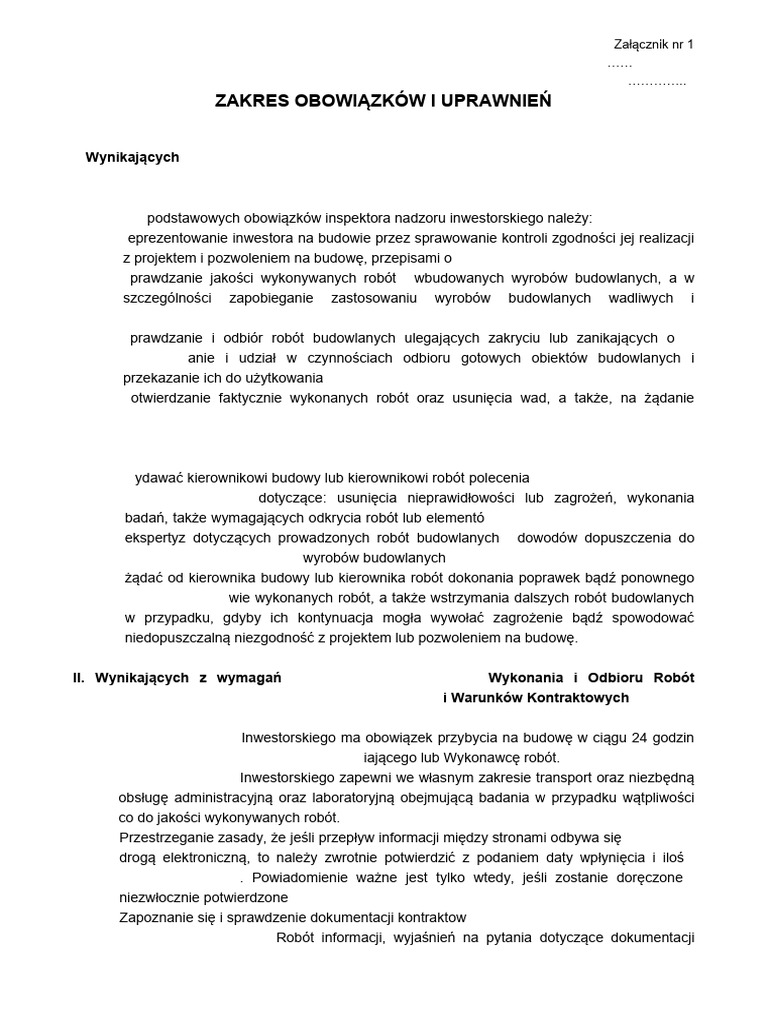 3a Zał. NR 1 Do Umowy | PDF