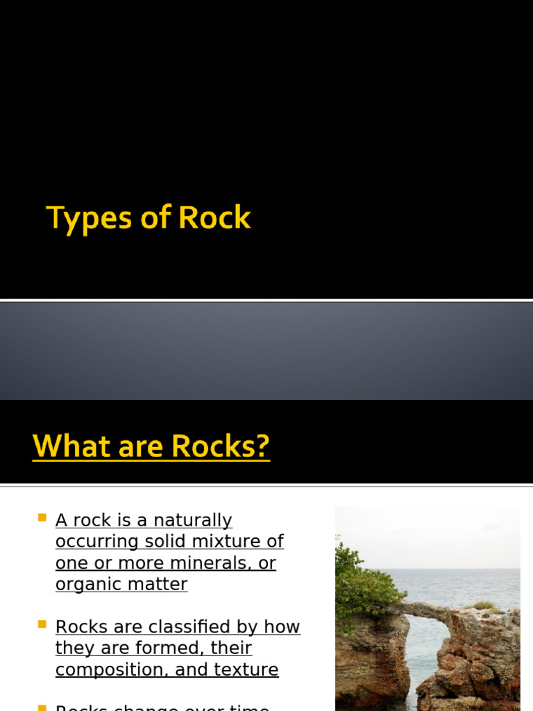 Types of Rocks - Powerpoint | PDF | Sedimentary Rock | Rock (Geology)