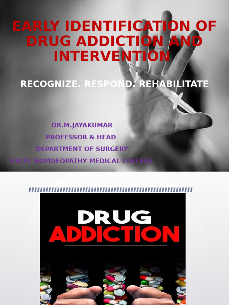 Early Drug Addiction Intervention Guide | PDF | Substance Abuse | Drug ...