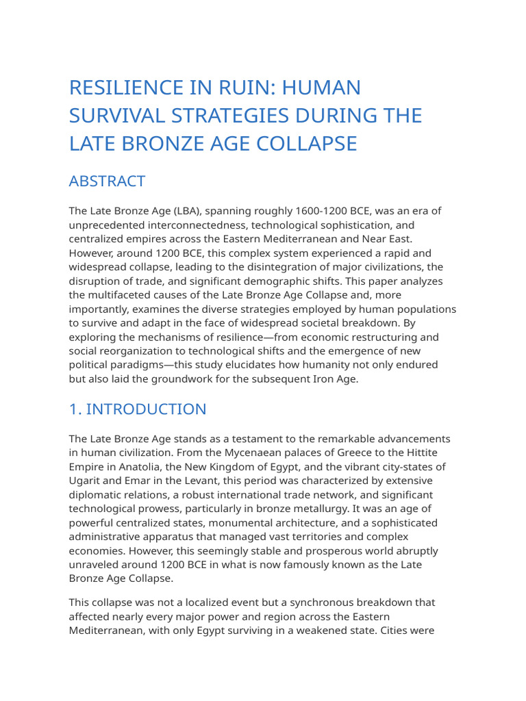 Late Bronze Age Collapse | PDF | Bronze Age