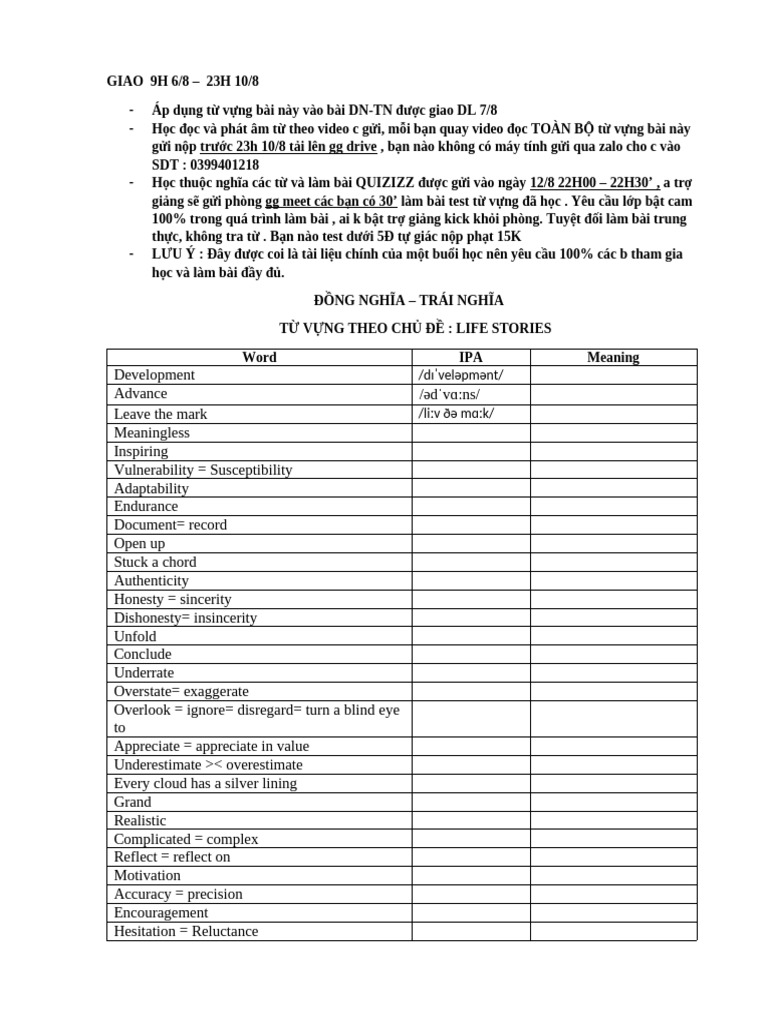 Vocabulary B Sung | PDF