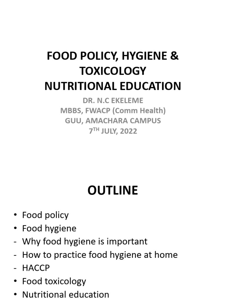 Food Policy and Hygiene Education Guide | PDF | Foodborne Illness ...