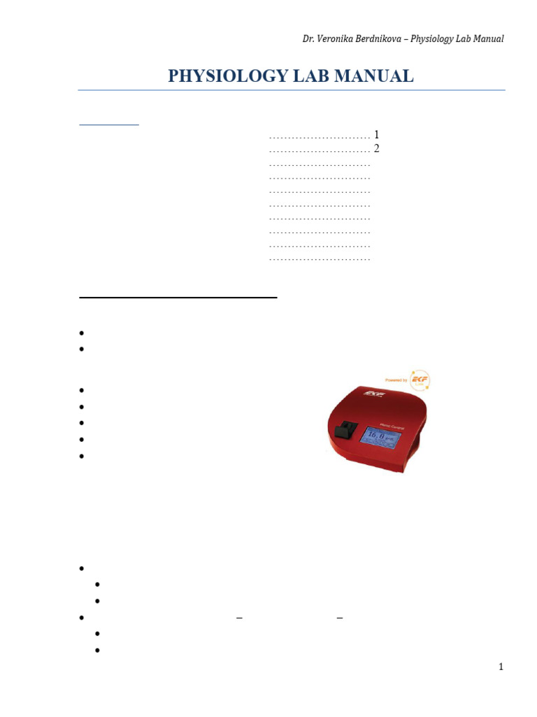 Physiology Lab Manual Overview | PDF | Blood Pressure | Clinical Medicine