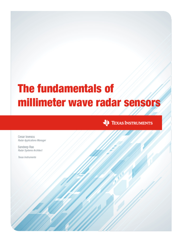TI The Fundamentals of Millimeter Wave Radar Sensors Spyy005a | PDF ...
