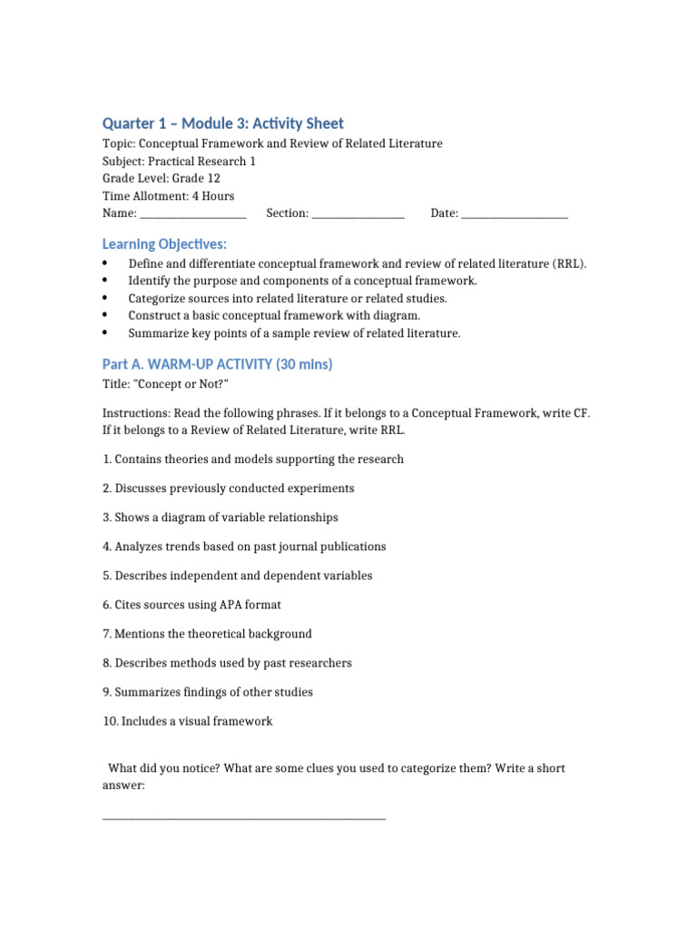 Module3 ActivitySheet | PDF