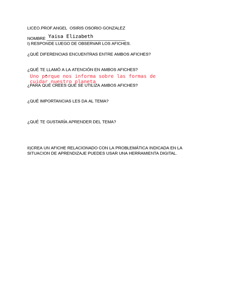 Yaisa Delis - Recuperacion de Saberes Previos | PDF