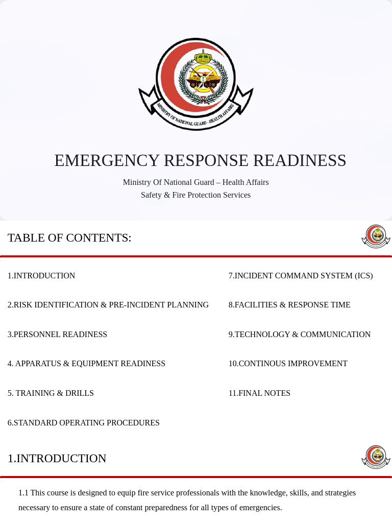 2 Emergency Response Readiness | PDF | Firefighter | Firefighting