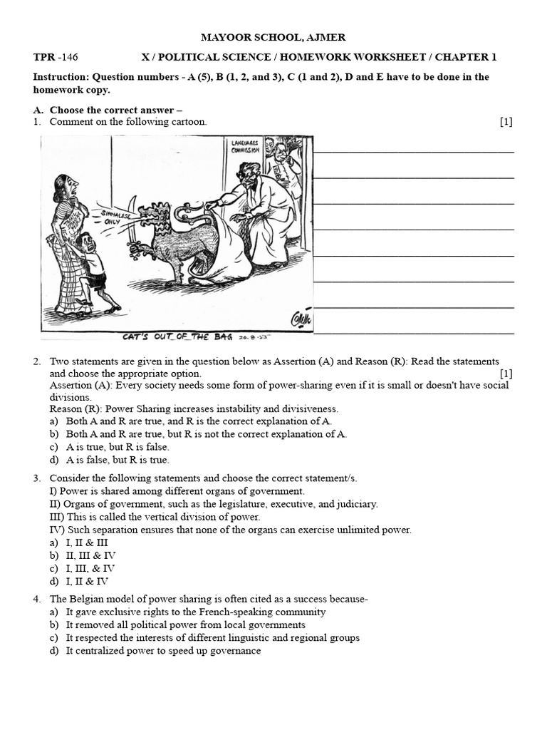Ch1 Power Sharing Worksheet | PDF
