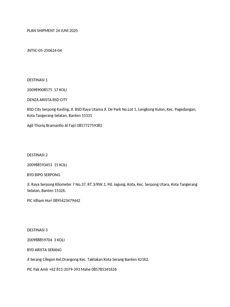 PLAN SHIPMENT 2-WPS Office | PDF